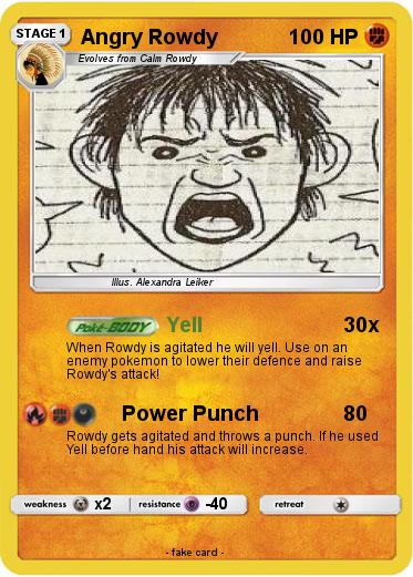 Pokémon Angry Rowdy - Yell - My Pokemon Card