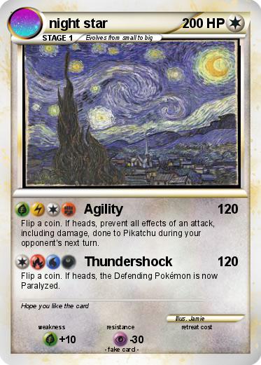 Pokémon night star 2 2 - Agility - My Pokemon Card