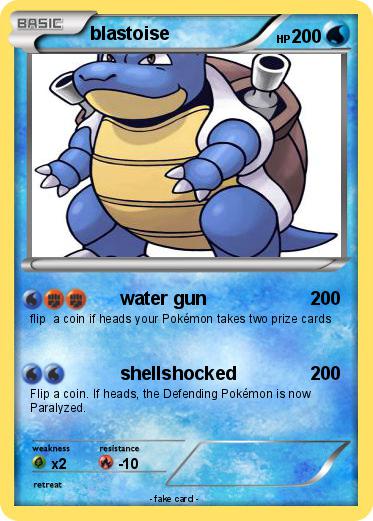 Pokémon blastoise 1652 1652 - water gun - My Pokemon Card
