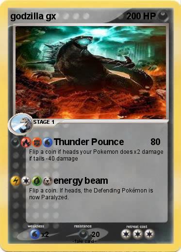 Pokémon godzilla gx 14 14 - Thunder Pounce - My Pokemon Card