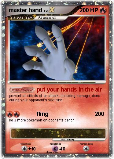 Pokémon master hand 176 176 - put your hands in the air - My Pokemon Card