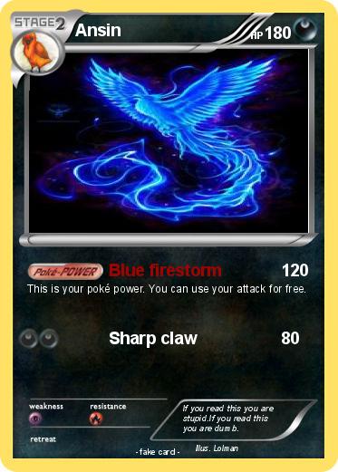 Pokémon Ansin - Blue firestorm - My Pokemon Card