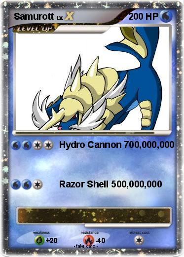 Pokémon Samurott 204 204 - Hydro Cannon 700,000,000 - My Pokemon Card