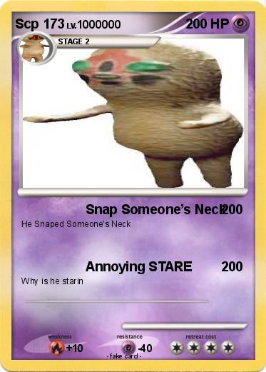 Pokémon Scp 173 186 186 - Snap Someone’s Neck - My Pokemon Card