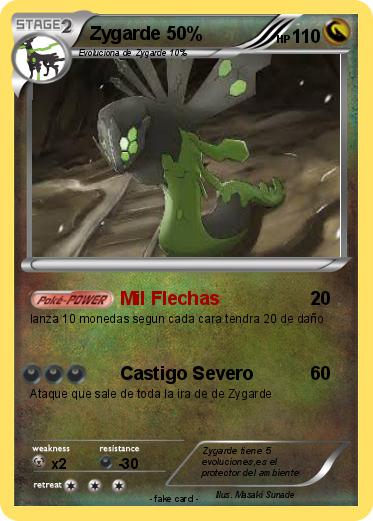 Pokémon Zygarde 50 15 15 - Mil Flechas - Mi carta pokémon