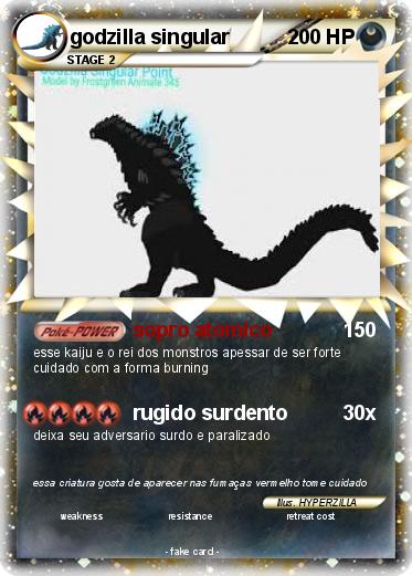 Pokémon godzilla singular - sopro atomico - My Pokemon Card