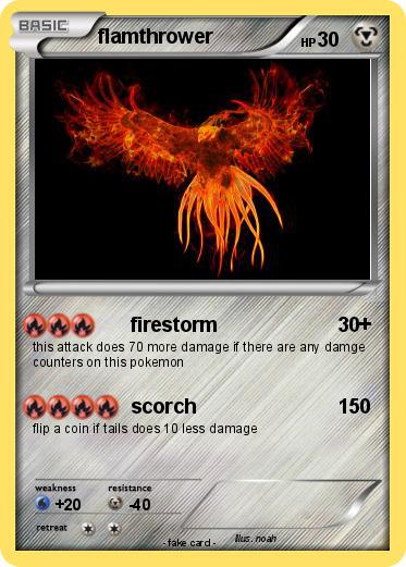 Pokémon flamthrower - firestorm - My Pokemon Card