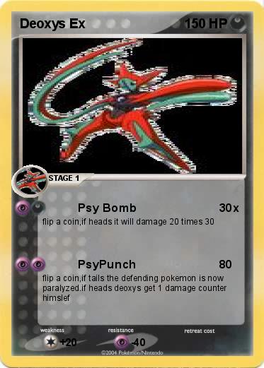 Pokémon Deoxys Ex 1 1 - Psy Bomb - My Pokemon Card