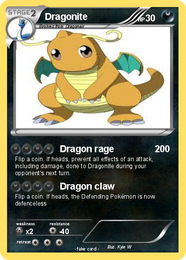 Pokémon Dragonite 1046 1046 - Dragon rage - My Pokemon Card