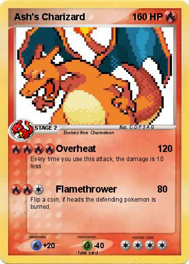 Pokémon Ash s Charizard 93 93 - Overheat - My Pokemon Card