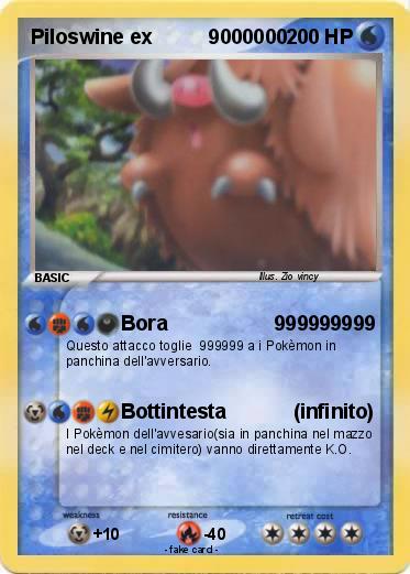 Pokémon Piloswine ex 9000000 9000000 - Bora 999999999 - My Pokemon Card