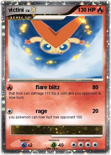 Pokémon victini 496 496 - flare blitz - My Pokemon Card