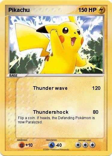 Pokémon Pikachu 794 794 - Thunder wave 120 - My Pokemon Card