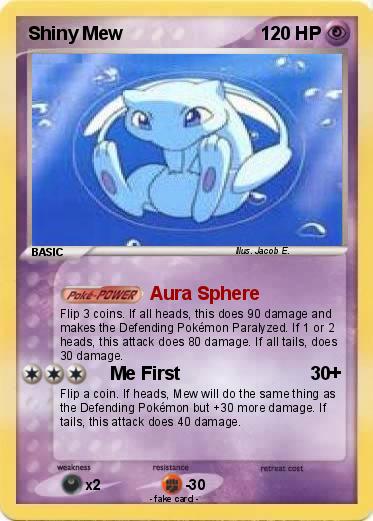 Pokémon Shiny Mew 123 123 - Aura Sphere - My Pokemon Card