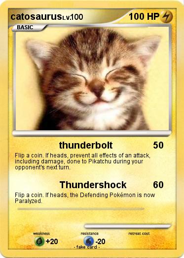 Pokémon catosaurus - thunderbolt - My Pokemon Card