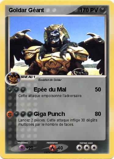 Pokémon Goldar Geant - Epée du Mal - Ma carte Pokémon