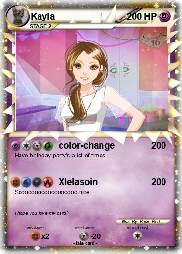 Pokémon Kayla 168 168 - color-change - My Pokemon Card