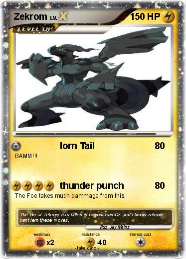 Pokémon Zekrom 1133 1133 - Iorn Tail - My Pokemon Card