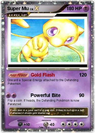 Pokémon Super Mu - Gold Flash - My Pokemon Card