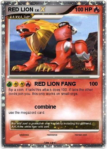 Pokémon RED LION 6 6 - RED LION FANG - My Pokemon Card