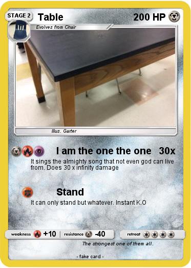 Pokémon Table 58 58 - I am the one the one - My Pokemon Card