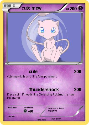 Pokémon cute mew 18 18 - cute - My Pokemon Card
