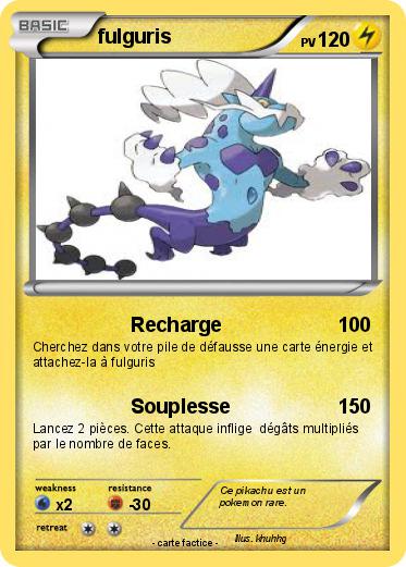 Pokémon fulguris 220 220 - Recharge - Ma carte Pokémon