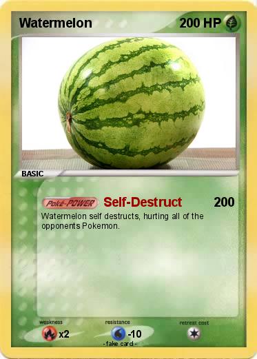 Pokémon Watermelon 86 86 - Self-Destruct - My Pokemon Card