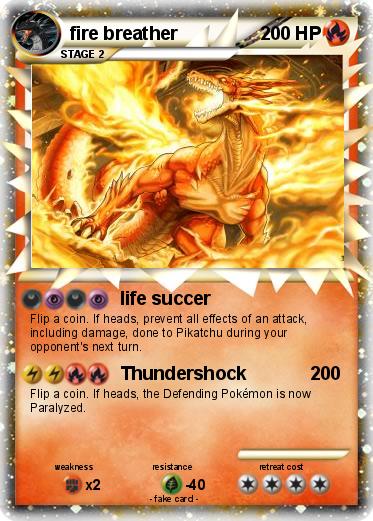 Pokémon fire breather 23 23 - life succer - My Pokemon Card
