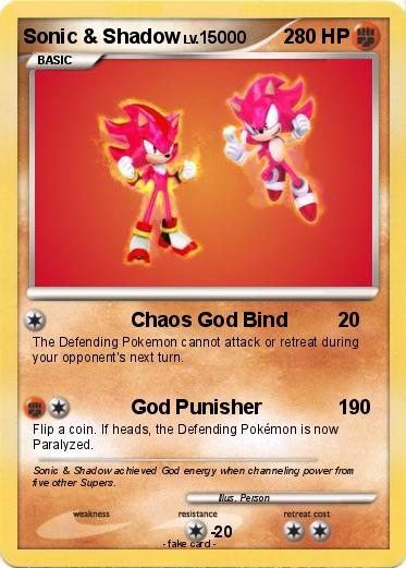 Pokémon Sonic Shadow 192 192 - Chaos God Bind - My Pokemon Card