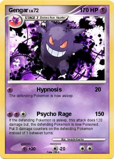 Pokémon Gengar 407 407 - Hypnosis - My Pokemon Card
