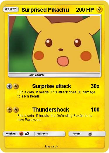 Pokémon Surprised Pikachu 37 37 - Surprise attack - My Pokemon Card