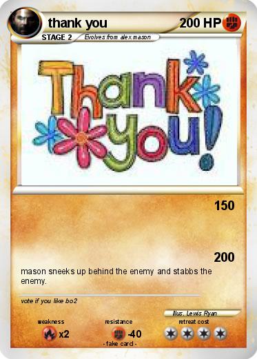 Pokémon thank you 8 8 - My Pokemon Card