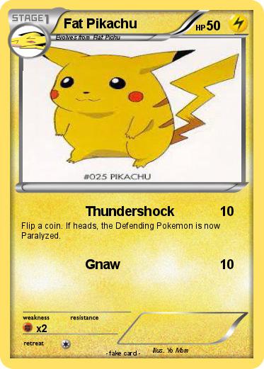 Pokémon Fat Pikachu 159 159 - Thundershock - My Pokemon Card