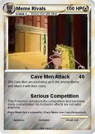 Pokémon Meme Rivals - Cave Men Attack - My Pokemon Card