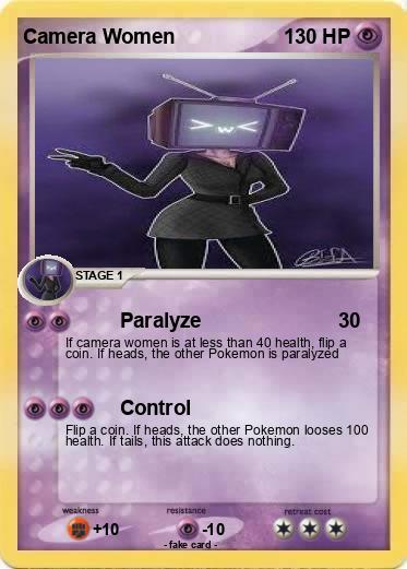 Pokémon Camera Women - Paralyze - My Pokemon Card
