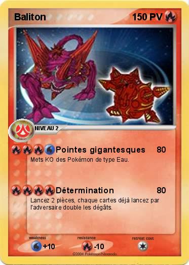 Pokémon Baliton 1 1 - Pointes gigantesques - Ma carte Pokémon