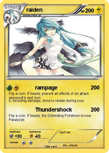 Pokémon raiden 208 208 - rampage - My Pokemon Card