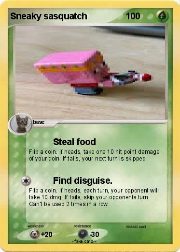 Pokémon Sneaky sasquatch - Steal food - My Pokemon Card