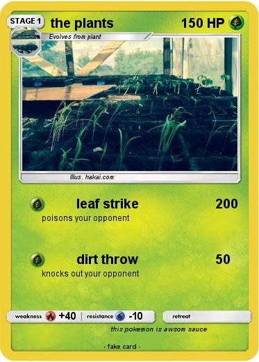 Pokémon the plants - leaf strike - My Pokemon Card