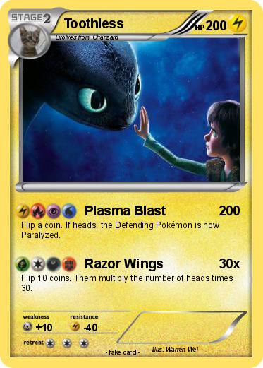 Pokémon Toothless 572 572 - Plasma Blast - My Pokemon Card