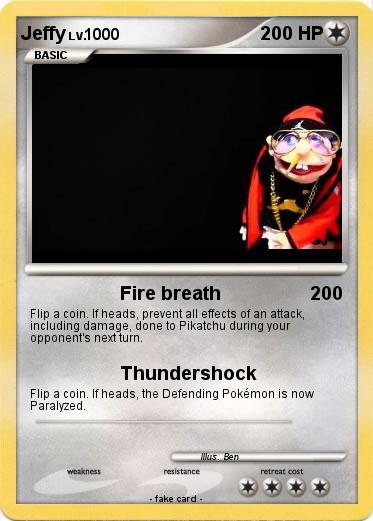 Pokémon Jeffy 554 554 - Fire breath - My Pokemon Card