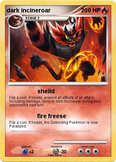Pokémon dark incineroar - sheild - My Pokemon Card