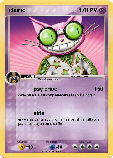 Pokémon chorio - psy choc - Ma carte Pokémon