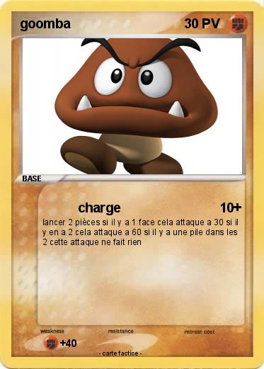 Pokémon goomba 302 302 - charge - Ma carte Pokémon