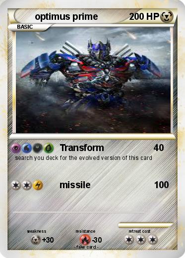 Pokémon optimus prime 653 653 - Transform - My Pokemon Card