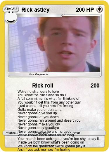 Pokémon Rick astley 457 457 - Rick roll - My Pokemon Card