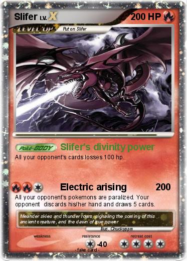 Pokémon Slifer 225 225 - Slifer's divinity power - My Pokemon Card