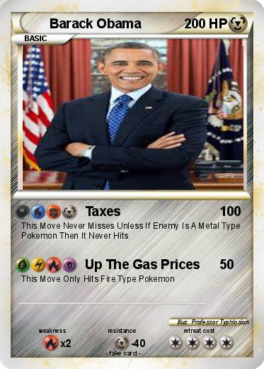 Pokémon Barack Obama 271 271 - Taxes - My Pokemon Card