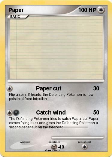 Pokémon Paper 152 152 - Paper cut - My Pokemon Card